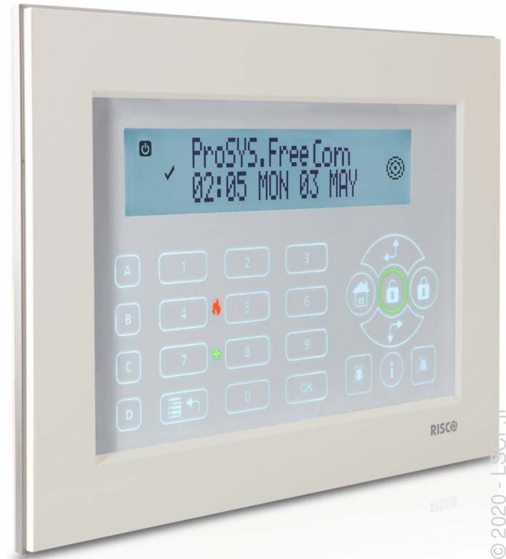 PRO-CLAV-TCT-W RISCO Clavier Tactile 7” pour centrale Prosys/LightSYS - Blanc