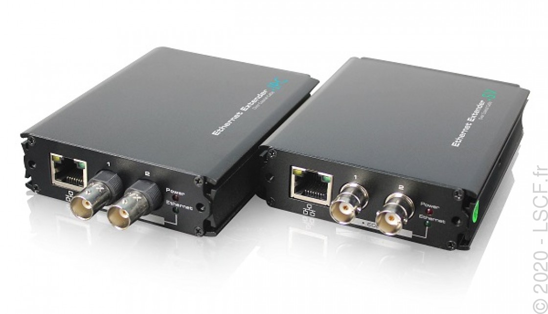 ETH-IP-EXT Convertisseur Tout-terrain (coax, paire torsadée) vers ethernet
