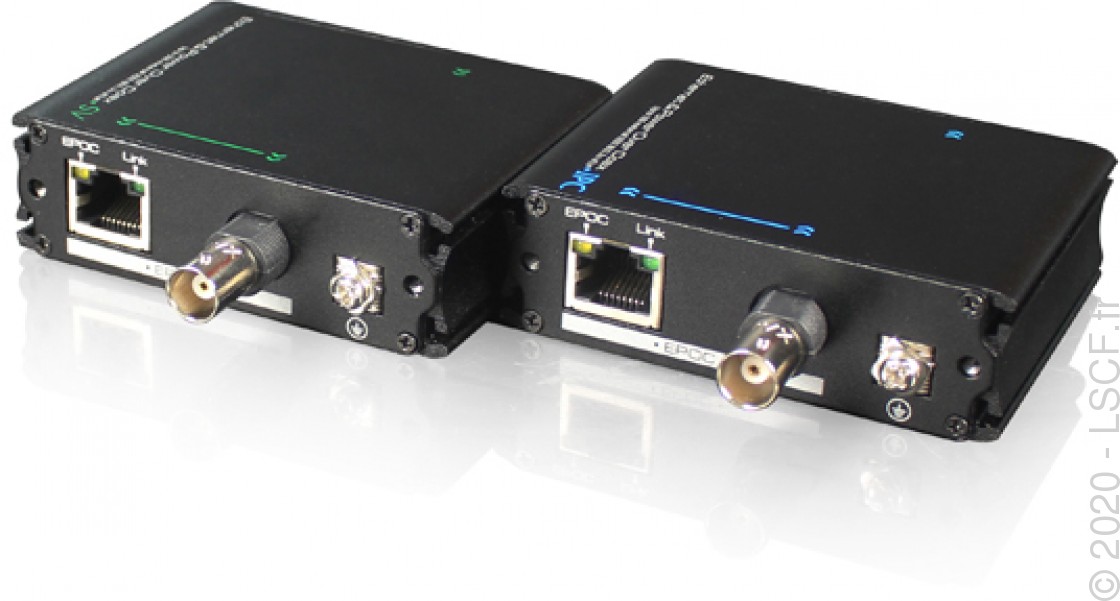 KXIP-POE Kit Convertisseur IP sur coaxial avec transport POE