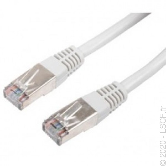 RJ45-1m Câble RJ45 M/M moulé, blindé (FTP) catégorie 5e, longueur 1 ...