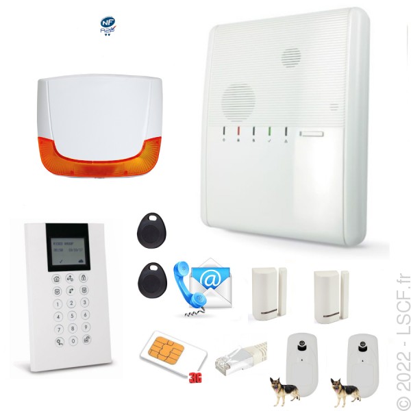 AGI-KIT4-PROMAX Kit Risco Agility 4, 2xPircam + IP+GSM TC4B 2xtags 1 ...