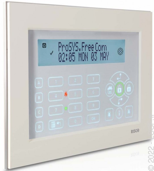 PRO-CLAV-TCT-W RISCO Clavier Tactile 7” pour centrale Prosys/LightSYS - Blanc
